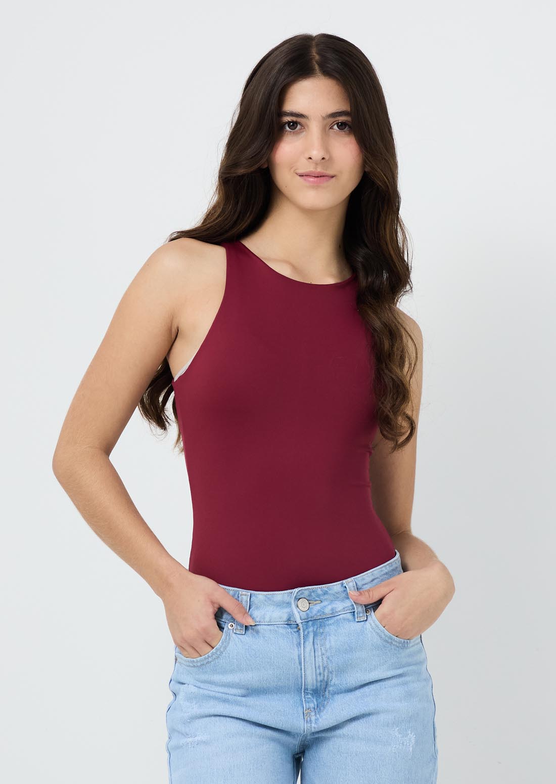 Body fondo entero color vino para jóvenes – Stop Jeans