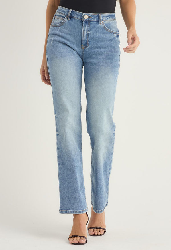 Jean vaquero claro con bota recta para mujeres – Stop Jeans